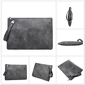 HANDAFA Patchwork Western Clutch Evening Handbag Color Block Clutch Bag Wristlet Handbags For Women(Black)