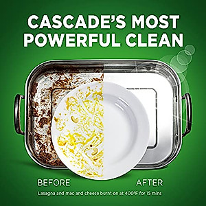 Cascade Platinum Dishwasher Pods, ActionPacs Dishwasher Detergent with Dishwasher Cleaner Action, Lemon Platinum Plus, 70 Count