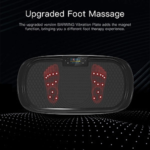 BARWING 4D Vibration Platform, Micro Vibration, Whole Body Workout Machine, Home Training Machine Equipment Balance Trainer with Remote Control Black-Black