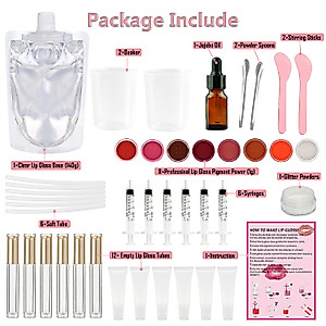 GOGOPARTY DIY Lip Gloss Base Making Kit, Creations Fun Makeup Gift Set for Women Girls to Create Moisturizing and Shiny Lip Gloss