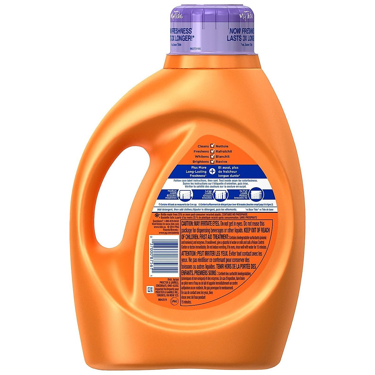 Tide Plus Febreze Freshness High Efficiency Liquid Laundry Detergent, Spring & Renewal - 92 oz