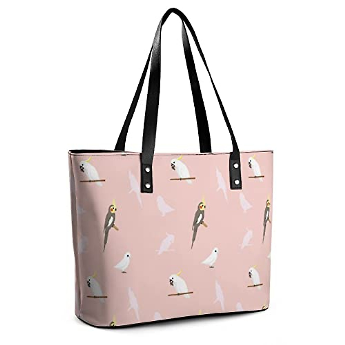 Womens Handbag Parrots Birds Pattern Leather Tote Bag Top Handle Satchel Bags For Lady