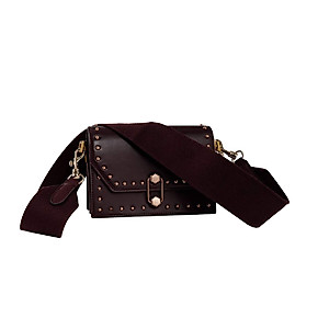 Reason Charm 2.36" Wide Unadjustable Crossbody Bag Strap Replacement All-Match Canvas Strap for Handbags Purse and Shoulder Strap (Deep Red)