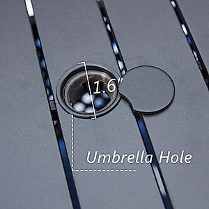 LOKATSE HOME 3 Pieces Patio Swivel Set Outdoor Metal Steel Furniture with 2 Dinning Chairs and Umbrella Side Square Table, Beige