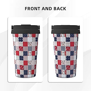 WANGZHAO Stars Pattern Print Double Wall Stainless Steel Vacuum Insulated Tumbler Cup Home Thermal Cup