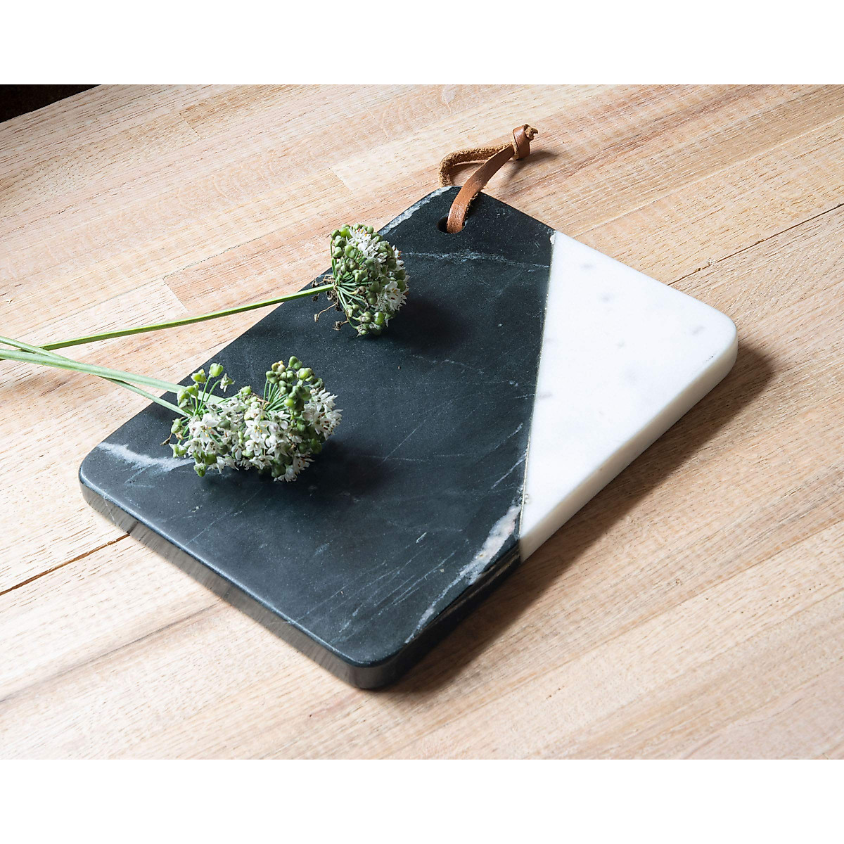 Foreside Home & Garden Small Rectangle Black Marble Serving Cutting Board