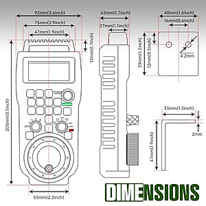 CNCTOPBAOS 4 Axis USB Mach3 Handwheel Controller Remote Hand Control CNC Handwheel Manual Pulse Generator for CNC Router Lathe Engraving Milling Machine (WHB04B-4)