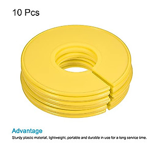 PATIKIL Clothes Dividers 10 Pack Blank Clothing Rack Size Sorting Reusable Wardrobe Round Hanger Separator, Yellow