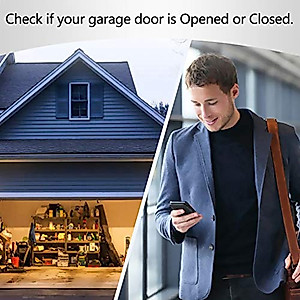 Smart Wi-Fi Garage Door Opener Wireless Garage Door Remote, Open and Close Garage Door from Anywhere, Compatible with Amazon Alexa, Google Assistant