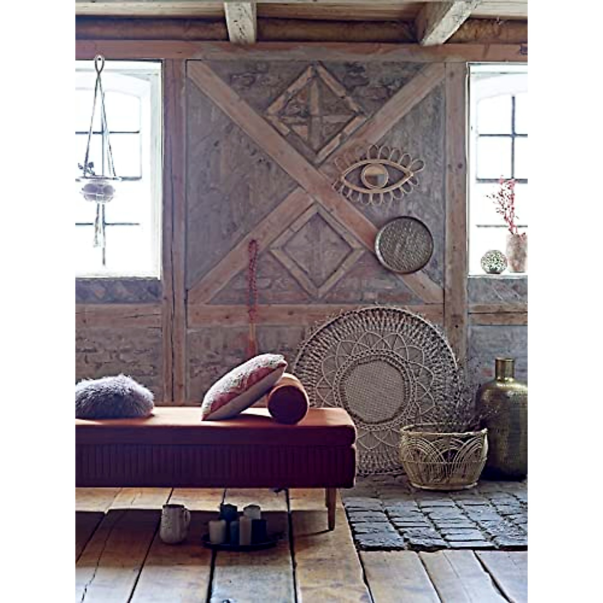 Bloomingville Handmade Decorative Rattan Basket, Natural, Set of 2 Sizes