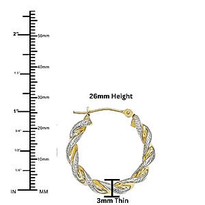 Twisted Two-Tone Hoops