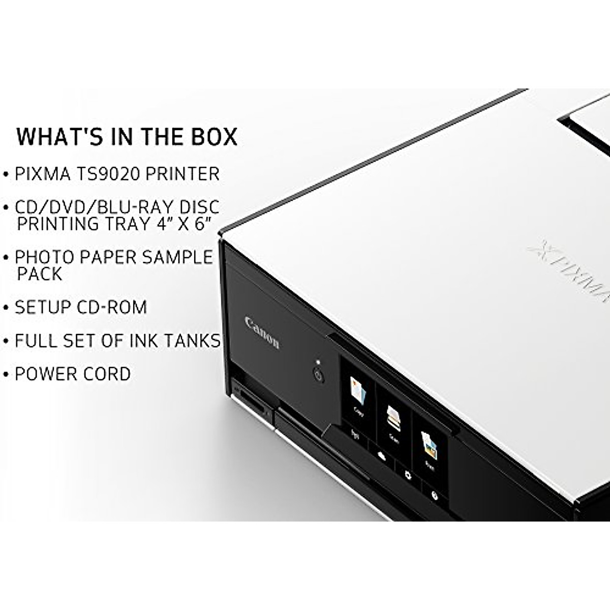 Canon Office Products TS9020 WH Wireless All-in-One Printer with Scanner and Copier: Mobile and Tablet Printing, with AirPrint and Google Cloud Print Compatible, White