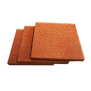 5PPI-130PPI Porous Foam Copper CU Metal Foam Sponge Copper (300×300×5mm, 1)