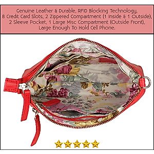 Mou Meraki Genuine Leather Crossbody Purse and Handbags - Crossover Bag Over the Shoulder Women