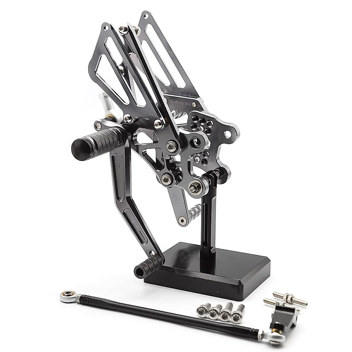 CNC ZX14R 12-20 Motorcycle Adjustable Rearsets Foot Pegs Rear Set Footpeg Shift Pedal Compatible with Ninja ZX14 ZX-14R/ABS ZX 14R 2012-2020 Titanium