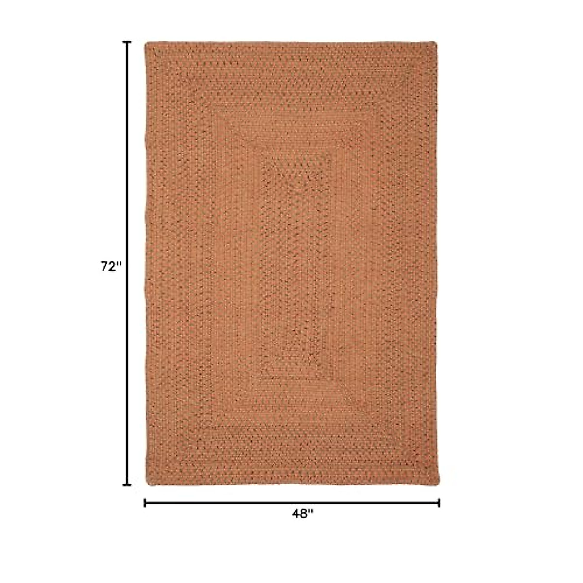 SAFAVIEH Braided Collection 4' x 6' Multi BRD166A Handmade Country Cottage Reversible Cotton Area Rug