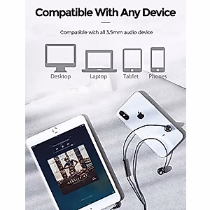 Linklike Wired Earbuds with Microphone Extra Bass Earbuds in-Ear Headphones Quad Drivers Hi-Res Earphones with Volume Control Noise Isolating Ear Tips for iPhone Samsung Laptops