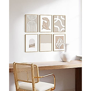 HAUS AND HUES Neutral Wall Art, Beige Wall Decor, Beige Wall Art, Wall Art Modern Abstract, Matisse Poster, Matisse Prints, Geometric Wall Art, Mid Century Modern Wall Art, Boho Art (Unframed 8x10)