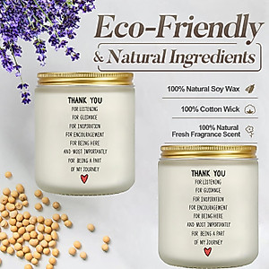 Thank You Gifts for Women, Men, Mom, Teacher, Nurse, Boss Coworkers, Hostess Gifts for Women, Teacher Appreciation Gifts, Boss Appreciation Gifts, 7 oz Soy Wax Candle (Lavender)
