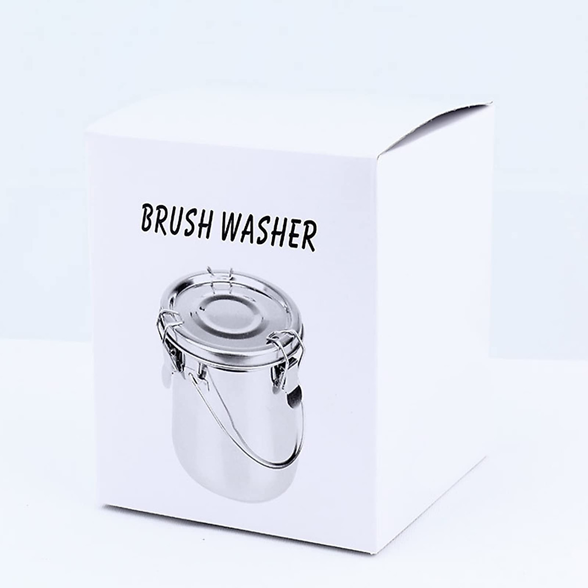 Tosnail Stainless Steel Leak-Proof Paint Brush Washer with Lid and Removable Filter Screen Portable Paint Brush Cleaner - Large