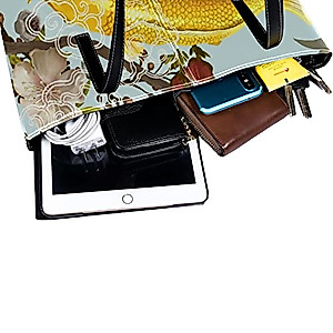 Tote Bag Women Satchel Bag Handbag Stylish Tote Handbag for Women Hobo Bag Fashion Crossbody Bag, Koi Fish Blossoms Spring Traditional