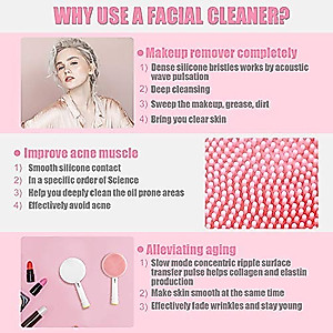 LEZHISNUG Replacement Brush Heads Compatible with Oral b, Facial Cleansing Brush fit for Electric Toothbrush, Face Brush fit for Precision Clean/7000/Pro 1000/9600/ 500/3000/8000 Toothbrush (Pink)