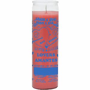 Lovers Adam and Eve 7 Day Pink Candle