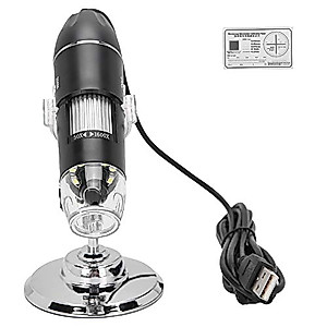 CiCiglow Digital USB Microscope 1600X 8LED Portable Digital Electronic Microscope with Stand Compatible for Windows 7, for Windows 10/10.13
