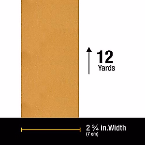 Dura-Gold Premium - 320 Grit Gold - Hook & Loop Backing Longboard Continuous Sandpaper Roll, 2-3/4" Wide, 12 Yards Long - For Automotive & Woodworking Air File Long Board Sanders, Hand Sanding Blocks