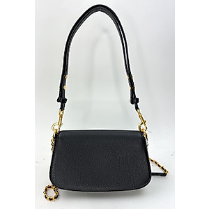 Tory Burch Britten Convertible Crossbody Bag With Gold Hardware (Black)