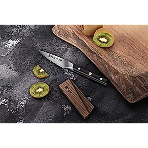 Cangshan TC Series 1020946 Swedish 14C28N Steel Forged 3.5-Inch Paring Knife and Wood Sheath Set