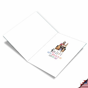 NobleWorks - Hilarious Happy Birthday Card with Envelope (8.5 x 11 Inch) - Funny Animal Greeting Card From All Of Us - Animal Bands - Gang J9508CBDG-US