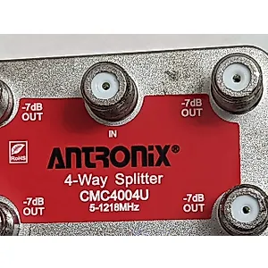 Antronix CMC4004U 4-Way Vertical Splitter, 1.218 GHz High Performance for Coax Cable TV & Internet Optimized MoCA 2.0 Performance (1)