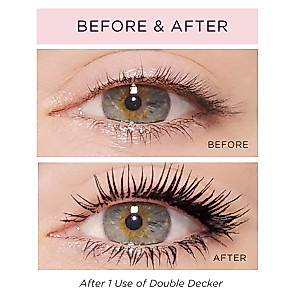 butter LONDON Double Decker Lashes Mascara, Nylon Fiber Brush, Thickens Lashes, Lightweight texture, Cruelty-Free