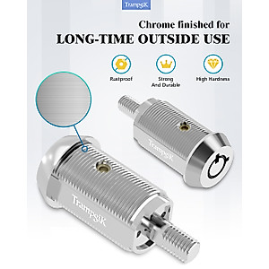 Trampgik RV Storage Locks, 1 1/2” Camper Compartment Storage Door Locks with Keys, for RV Camper Travel Trailer,Drawer Cabinet Toolcart Storage, 1 1/2 Inch 5 Locks with 10 Keyed Alike, Chrome