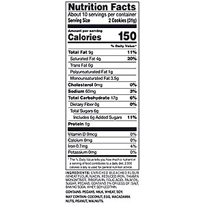 Amazon Brand - Happy Belly Pecan Shortbread, 11.3 ounce (Pack of 1)