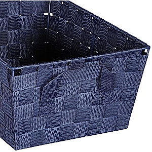 Whitmor Woven Strap Storage Baskets S/3-Navy