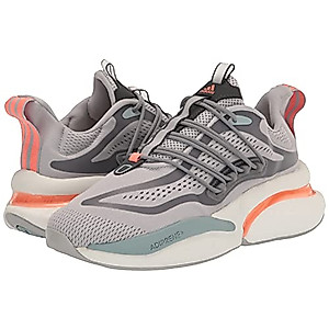 adidas Men's Alphaboost V1 Running Shoe, Grey/Coral Fusion/Magic Grey, 9