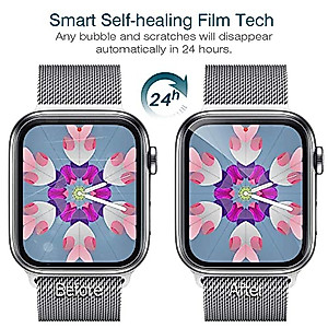 LK [6 Pack] Screen Protector for Apple Watch 40mm SE/Series 4/5/6 and Apple Watch 38mm Series 3/2/1- Bubble-Free Scratch-resistant iWatch 38mm/40mm Flexible TPU Clear Film (UF-001)