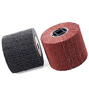 Polishing Burnishing Wheel Abrasive Polishing Flap Burnishing Wheel Wire Drawing Metal Iron Aluminum Polishing Wheel for Burnishing Machine Polisher Sander Grit 60# 80# 120# 180# (Style 1)