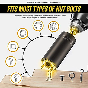 TEXASDELUXE Drill Socket Adapter Universal Socket Tool Wrench