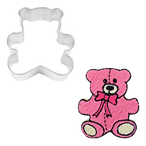 R&M Teddy Bear 5" Cookie Cutter in Durable, Economical, Tinplated Steel