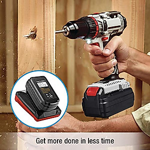 Powerextra 1Pack 3.7Ah 18 Volt Battery for Porter Cable PC18B Replacement + Battery Charger for Porter Cable 18-Volt Cordless Tool NiCad NiMh & Lithium Battery