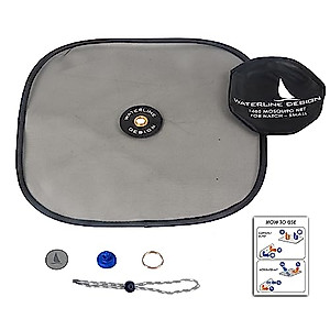 Waterline Design | Mosquito Net/Bug Screen for Boats Setup from The Inside with Magnet or Suction Cup. Bug Free Environment. for All Brands of Small hatches (1405) Hatch is not Included.
