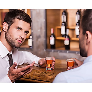 50 Pack Shot Glass Set with Heavy Base, 1.4 Ounce Clear Shot Glasses Round Shot Glasses Bulk for Whiskey Wine Liquor Vodka Birthday Party