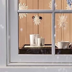 Thymes Frasier Fir Flocked Jar Candles – Scented Candles for Home with Notes of Siberian Fir, Cedarwood & Sandalwood – Holiday Candles for Christmas Decor – White Candles (Poured Candles, 6.5 oz)