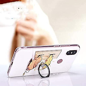 Osophter for Clear Phone Ring Holder Universal Finger Ring Kickstand with iPhone, Samsung, LG,Moto and More(Clear)