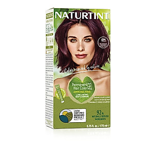 Naturtint Permanent Hair Color 4M Mahogany Chestnut (Pack of 1), Ammonia Free, Vegan, Cruelty Free, up to 100% Gray Coverage, Long Lasting Results