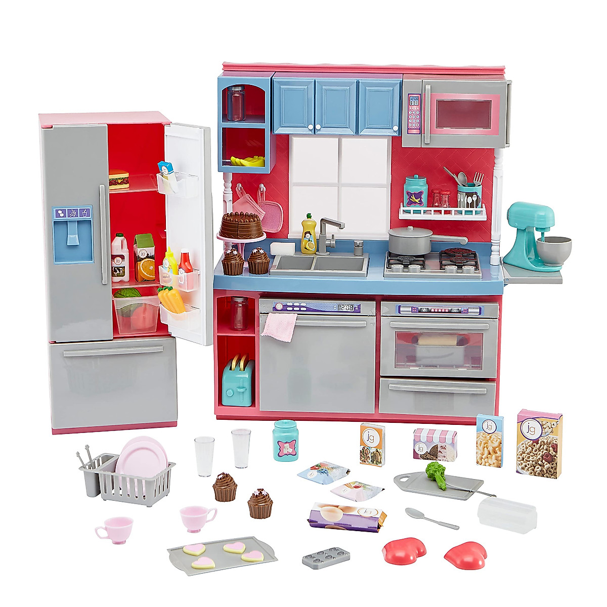 Journey Girls Deluxe Gourmet Kitchen & Baking Set, 100 Accessory Play Pieces, Pretend Play