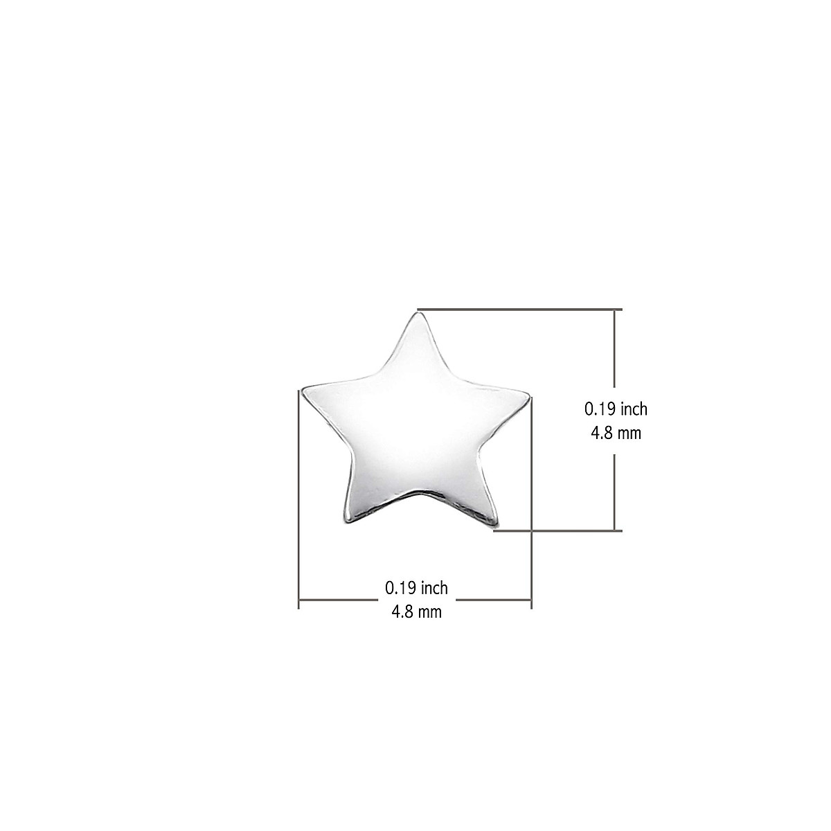 Boma Jewelry Sterling Silver Star Stud Earrings